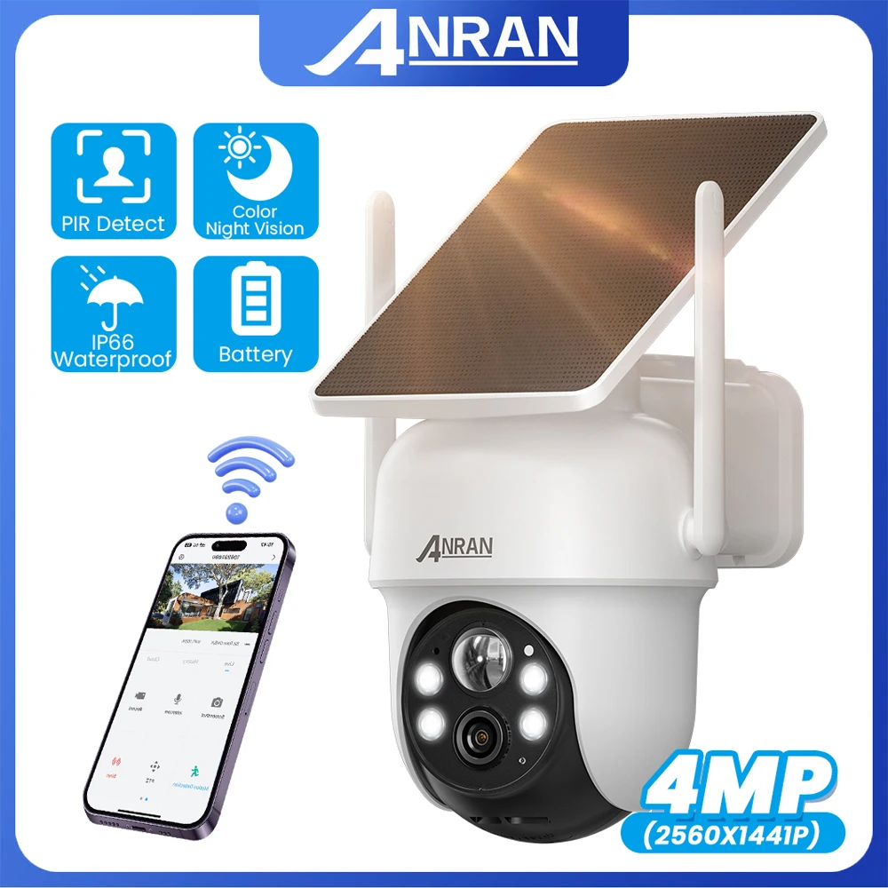 ANRAN-Q4-2K-Wifi-Camera-Solar-Panel-4MP-Solar-Battery-Surveillance-Cameras-Home-Security ...
