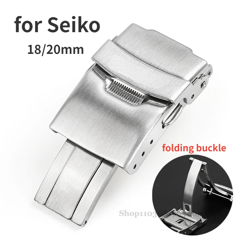 Solid-Metal-Watchband-Buckle-18mm-20mm-for-Seiko-Watch-Strap-Clasps ...