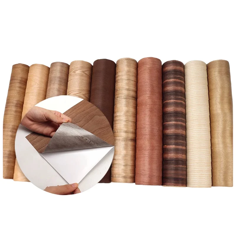 Self-adhesive-Natural-Wood-Veneer-E-V-Sticker-White-Black-Walnut-Oak ...