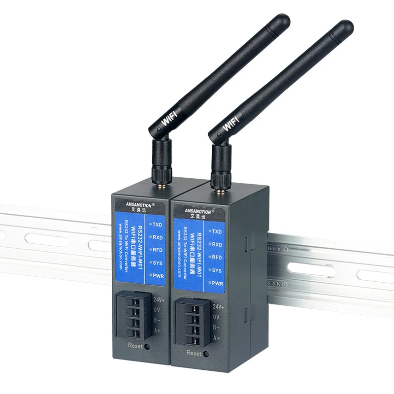 24VDC-DIN-Rail-Serial-port-server-RS232-485-422-to-Wifi-Ethernet ...