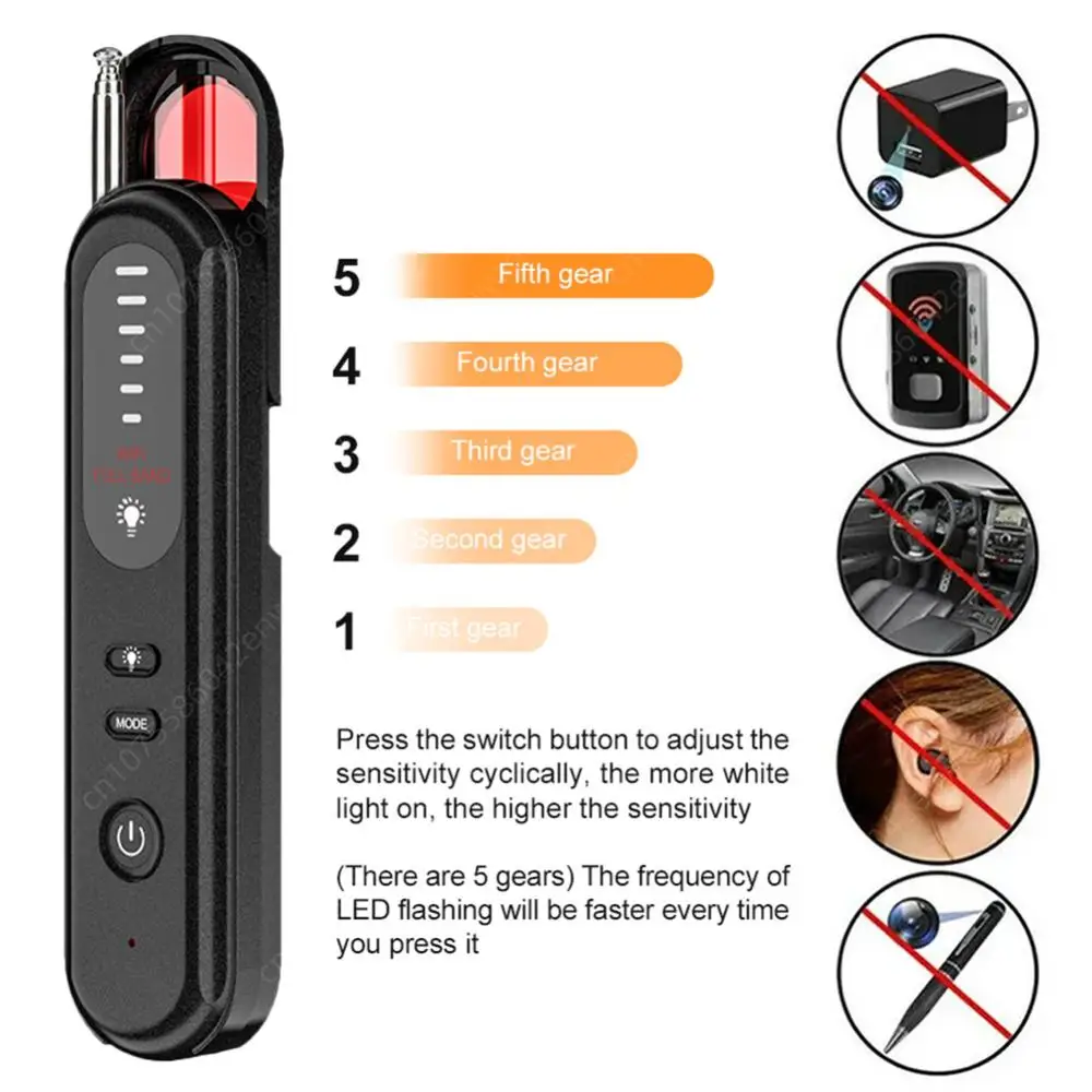 Camera RF Signal Detector Anti-Eavesdropping GSM Device Finder Anti ...