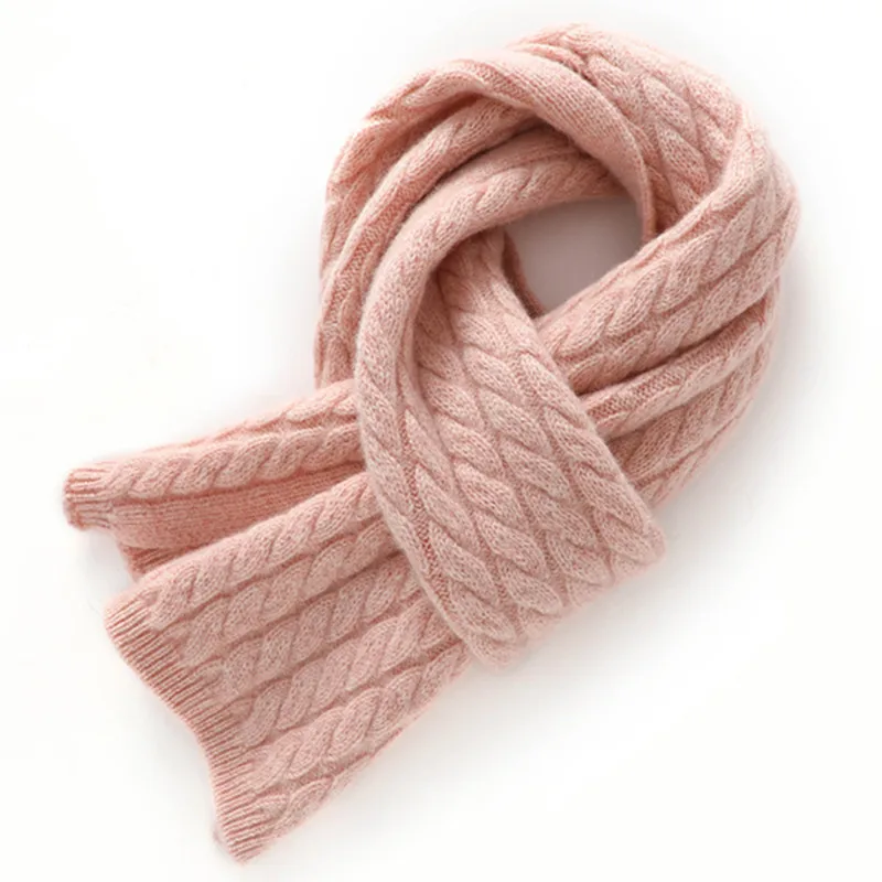 100-Cashmere-Scarf-Women-Winter-Warm-Knitted-Classic-Twisted-Flower ...