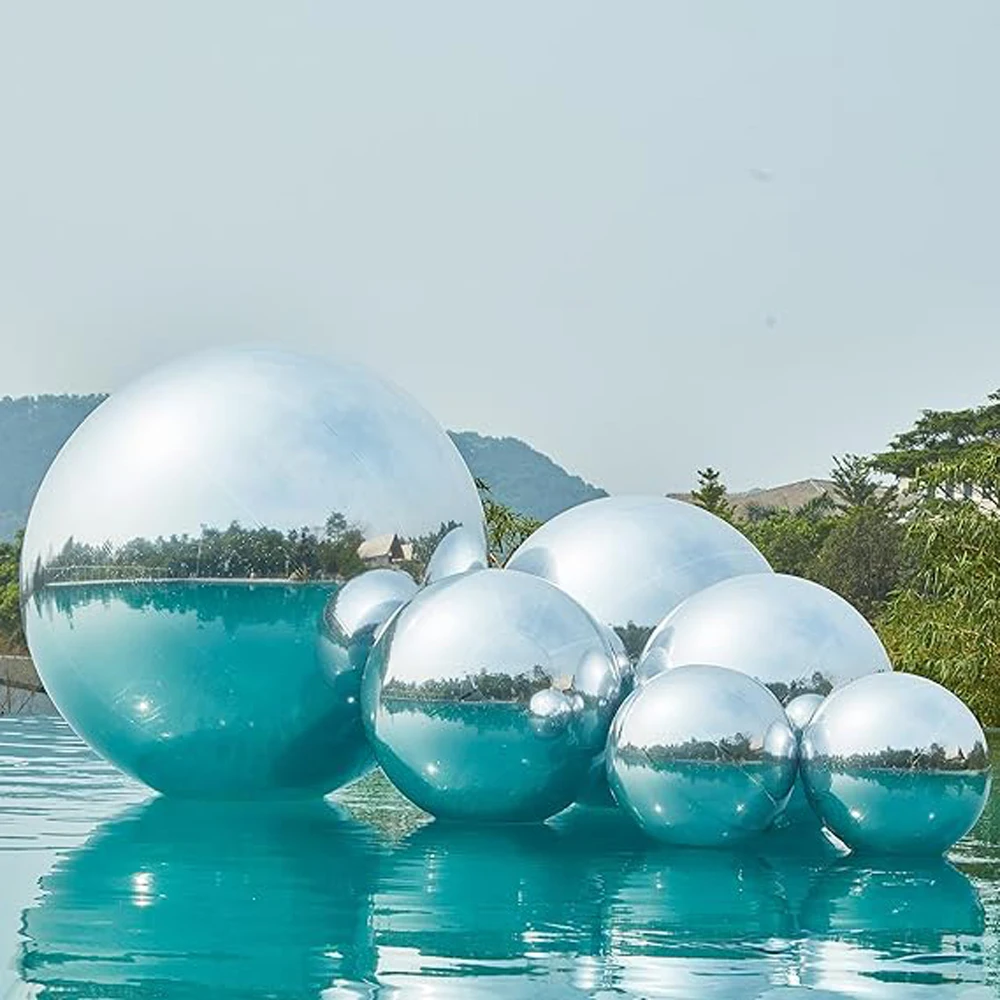 Mirror-Ball-Big-1-Set-Silver-Inflatable-Shinny-Balls-PVC-Disco ...