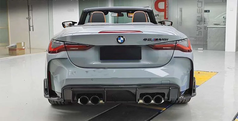 For BMW M3 G80 M4 G82 G83 2021 2022 2023 2024 REAL Carbon Fiber Rear Diffuser Bumper Lip Spoiler ...