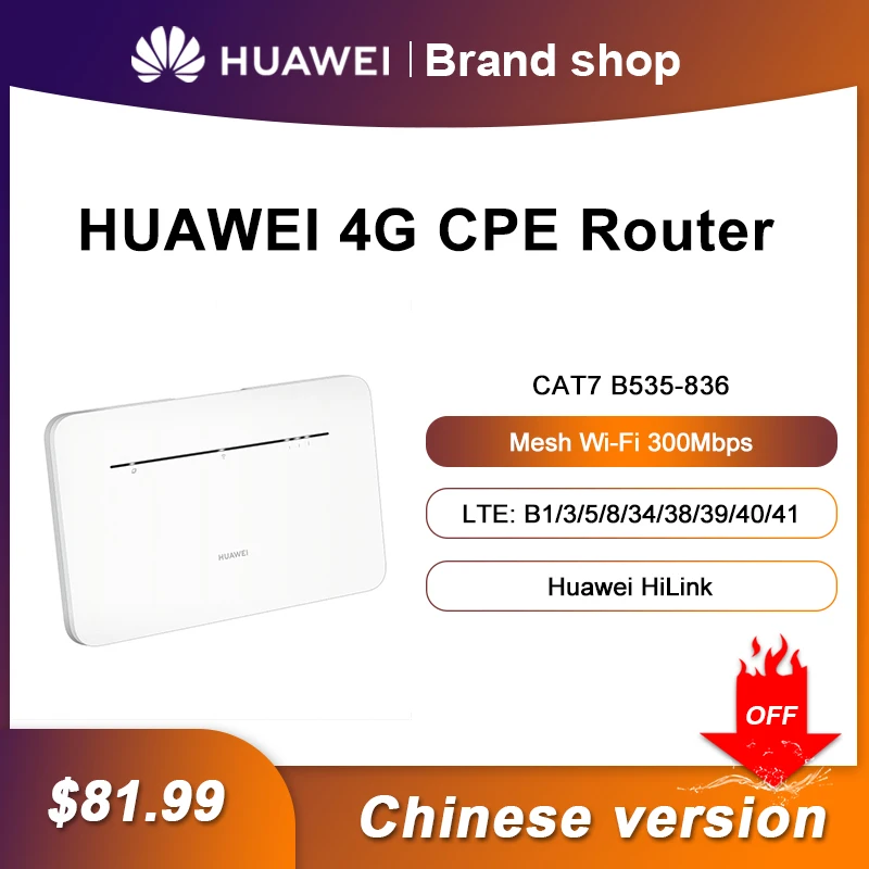 HUAWEI 4G Router Pro B535 836 LTE 300 Mbps Dual Band Wi Fi Hotspot ...