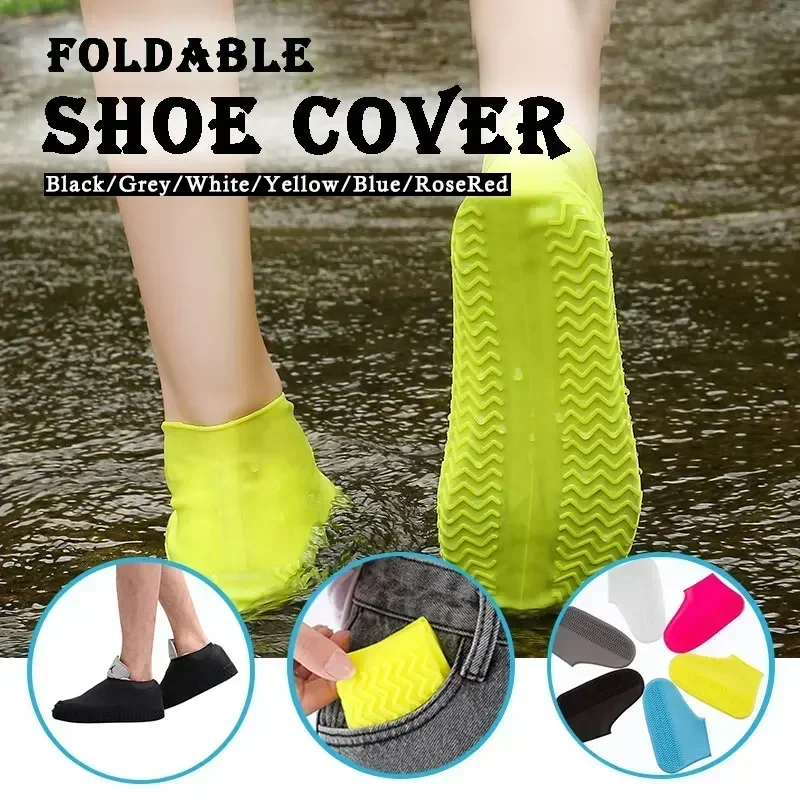 Silicone-Shoe-Covers-Reusable-Unisex-Shoes-Protectors-WaterProof-Slip ...