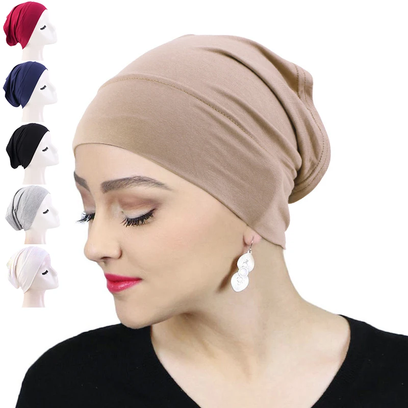 Bonnet Under Hijab for Women Plain Hijabs for Muslim Women Headwrap ...