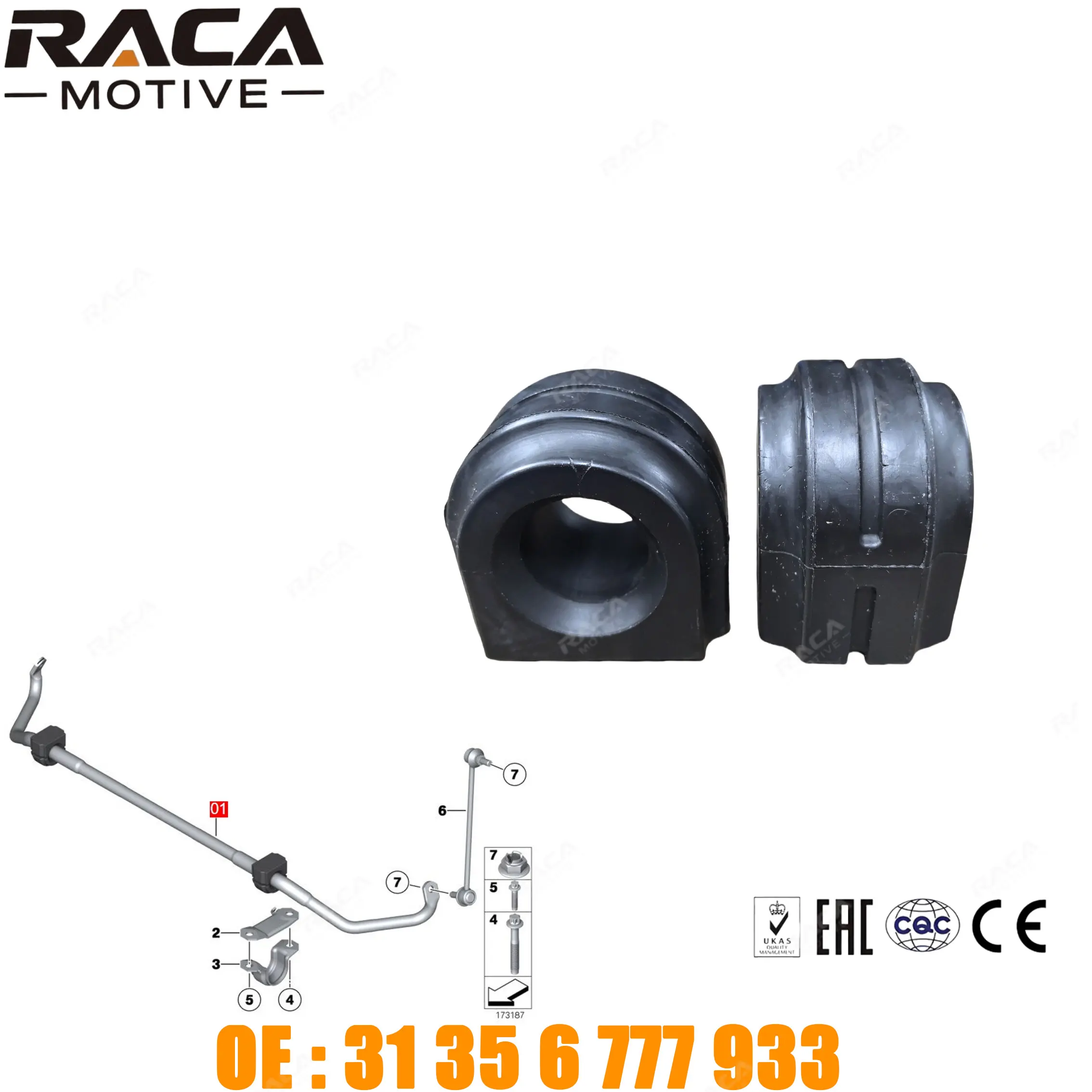 2 Pcs High Quality Front Axle Stabilizer Bar Bushing for Bmw 5 Series ...