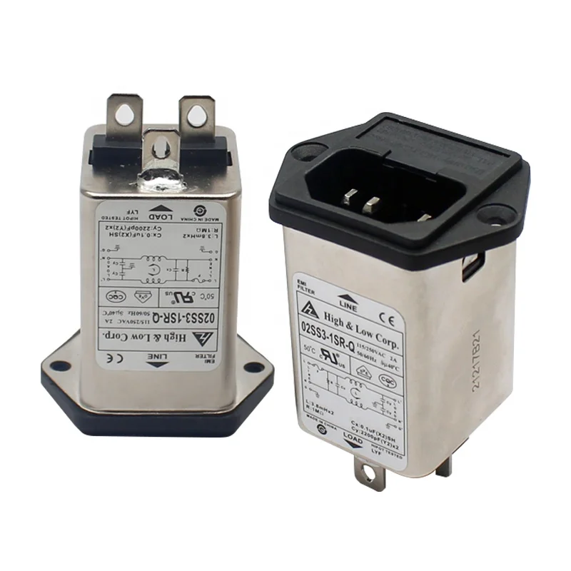 Fast-on-Terminal-Power-Entry-Module-Filters-2A-EMI-Power-Filter-IEC-C14 ...