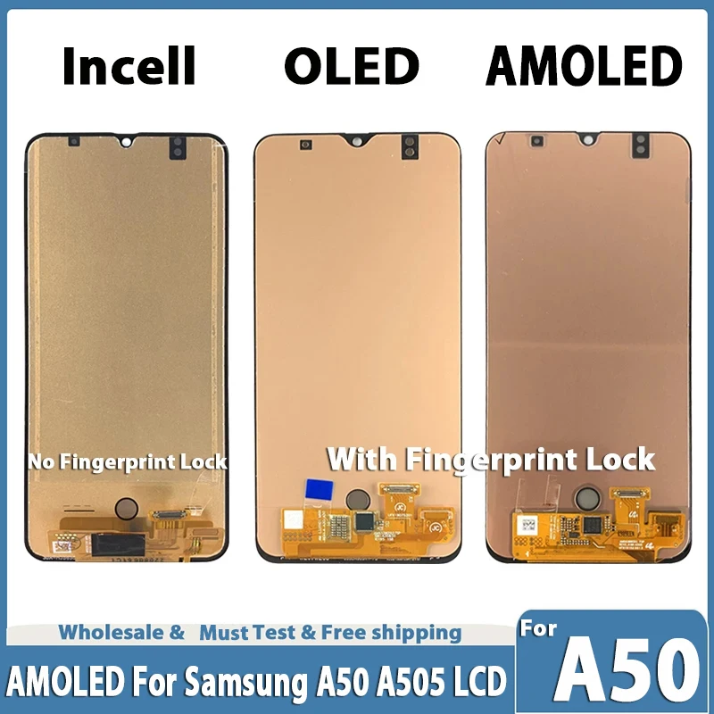 AMOLED-LCD-For-Samsung-A50-Display-Touch-Screen-Digitizer-Assembly-For-Samsung-A50-A505-A505F ...