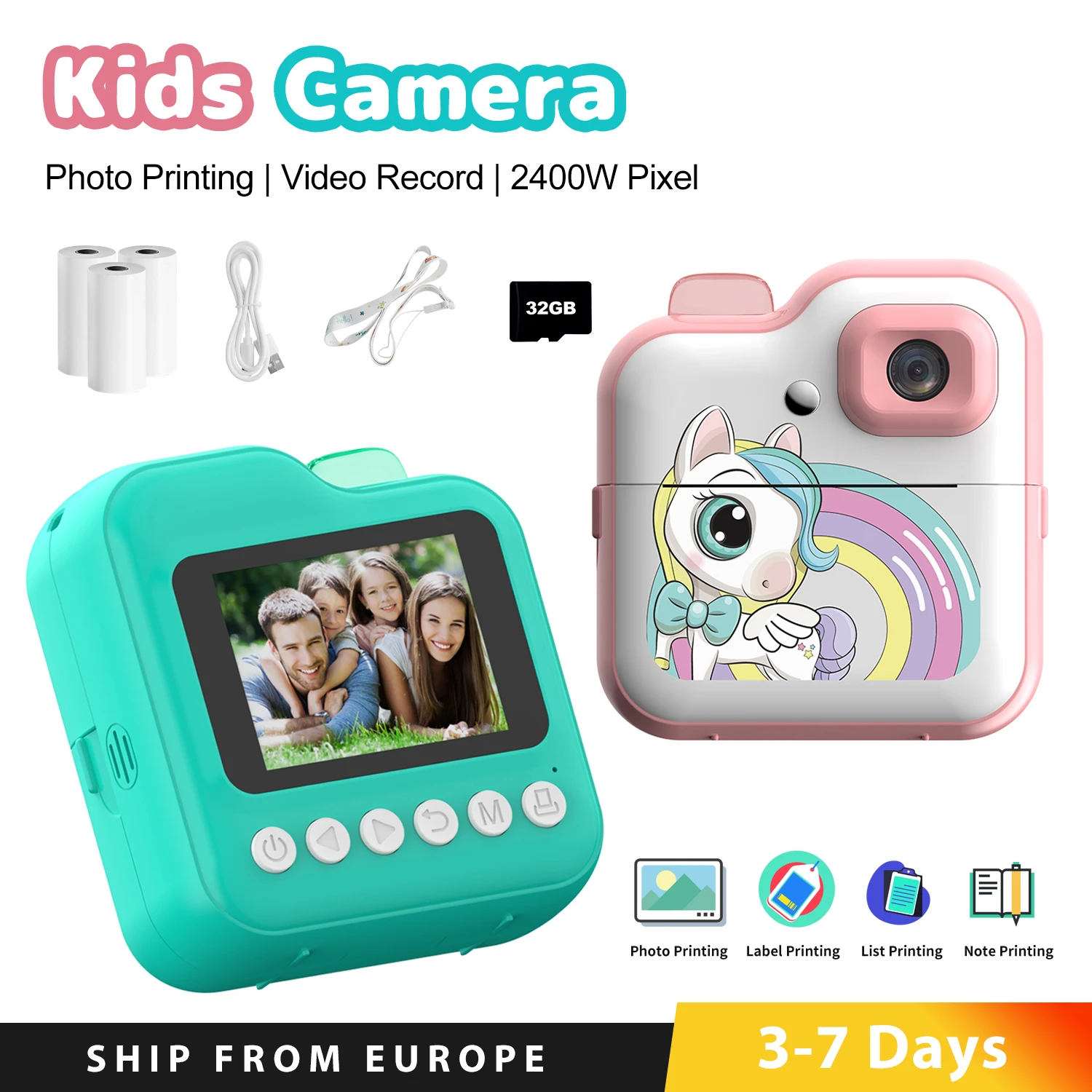 Children-Mini-Digital-Camera-Photo-Instant-Print-Photography-Video ...
