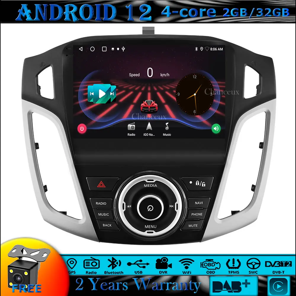 9-Android-12-Head-Unit-Car-Radio-Stereo-Carplay-GPS-SAT-Navi-DVR-WIFI ...