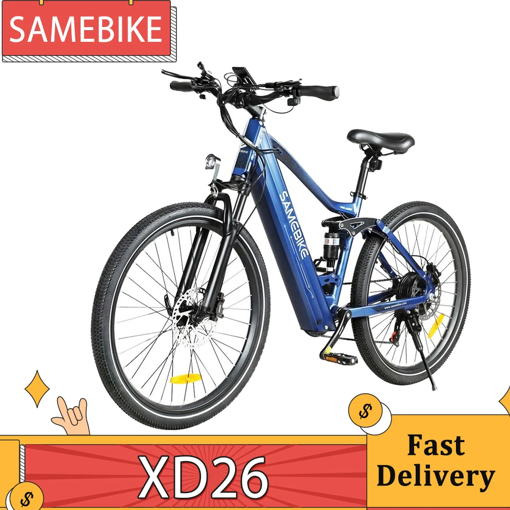 SAMEBIKE XD26 Electric Bike 750W Motor Bicycle 40km/h Max Speed 48V ...