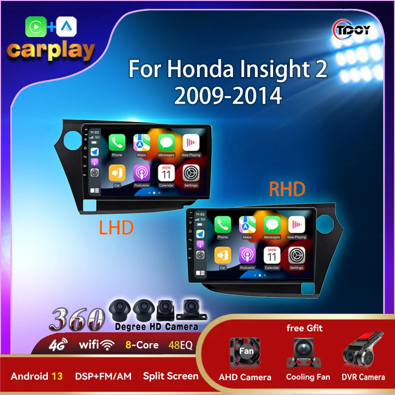 Car-Radio-Android-13-For-Honda-Insight-2-2009-2014-Autoradio-Stereo ...
