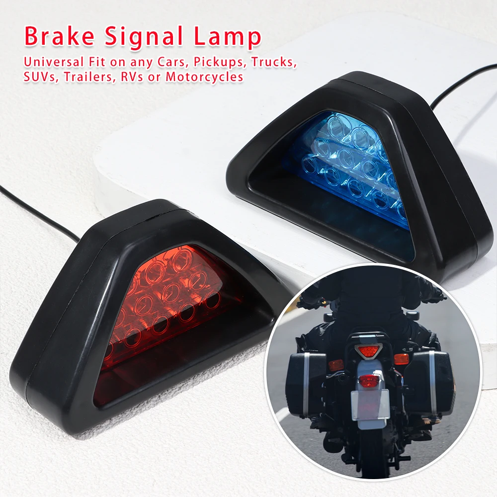 Universal Triangle Brake Signal Lamp F1 Style 12LED Third Brake Lamp ...