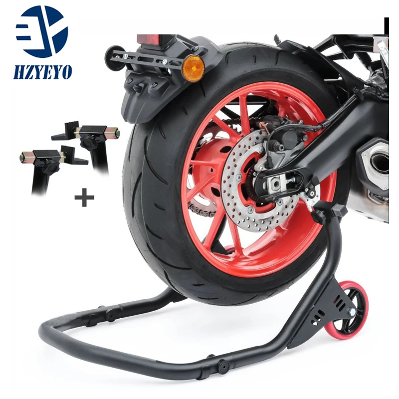 HZYEYO-Motorcycle-Front-And-Rear-Wheel-Support-Stand-Parking-Frame-Park ...
