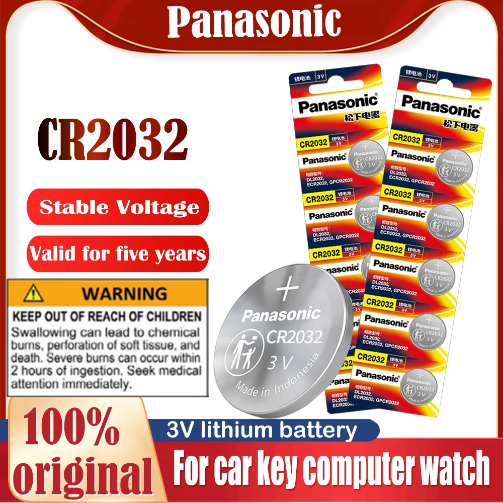 5-20pcs Panasonic Cr2032 Cr 2032 3v Lithium Battery For Watch ...
