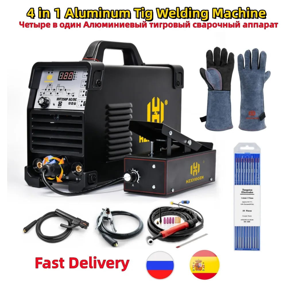 HZXVOGEN AC/DC HVT250P Aluminum Tig Welding Machine MMA ARC Stick ...