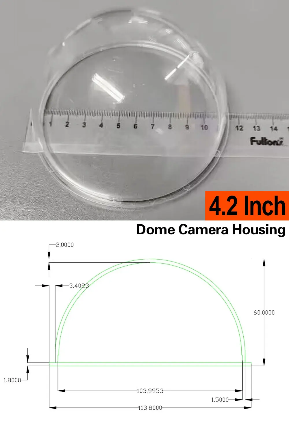 C-mara-domo-transparente-de-repuesto-para-interior-y-exterior-carcasa ...