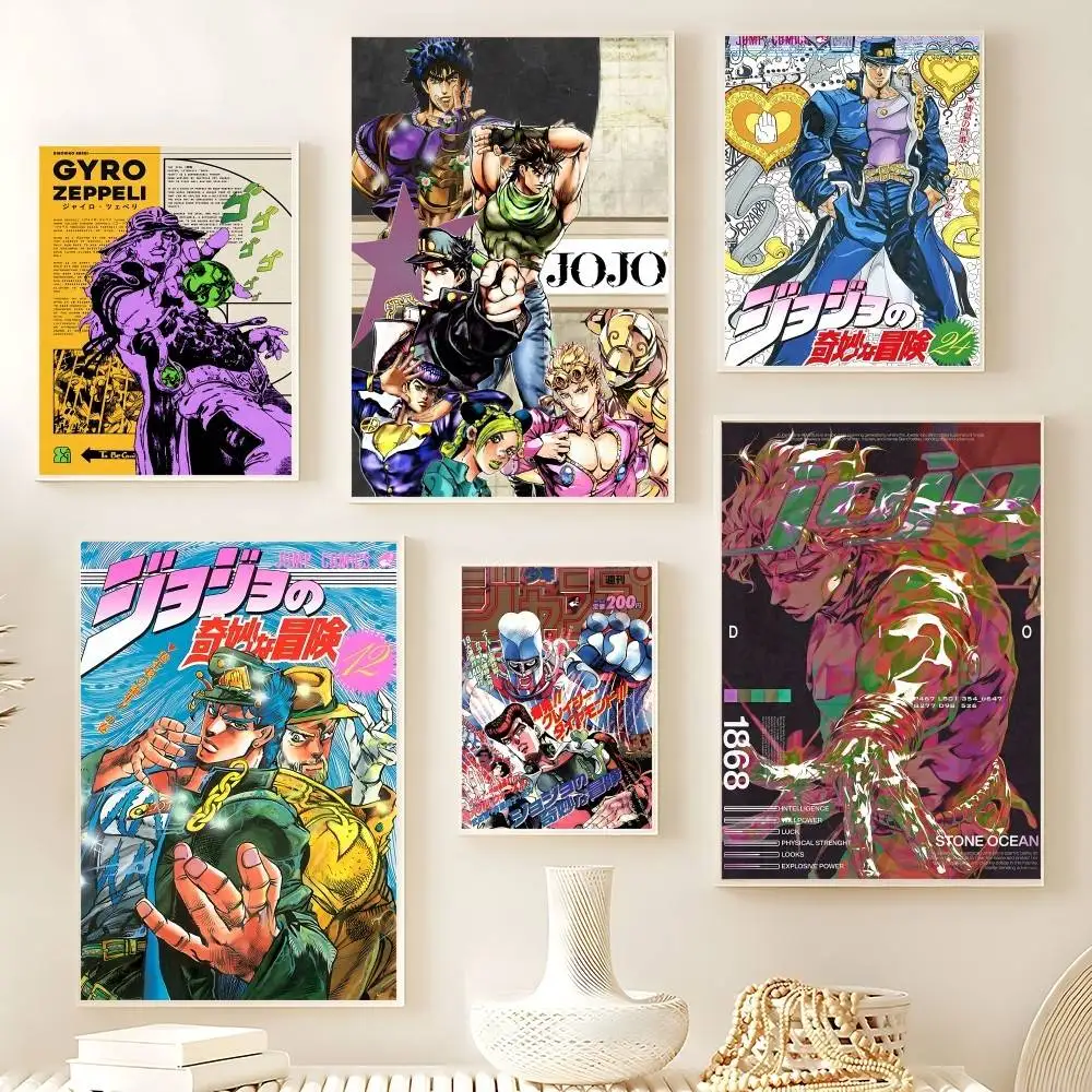 Anime JoJo Bizarre Adventure Retro Poster HD Quality Wall Art Retro ...