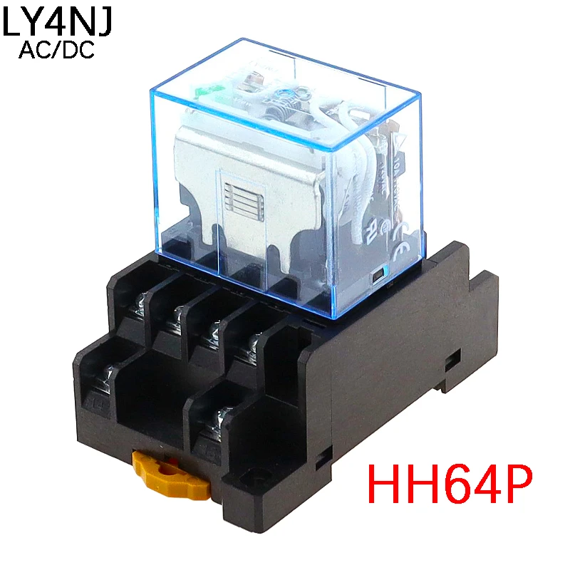 Intermediate Relay HH64P LY4NJ 10A Micro Small Electromagnetic Relay ...