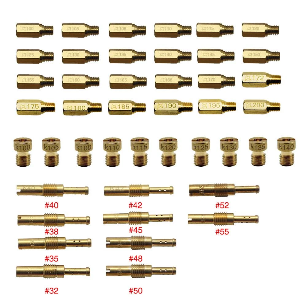 Set Carburetor Main jets Slow Pilot Jet Set For PWK PWM PE CVK 24 26 28 30 PJ FCR-MX CV ...