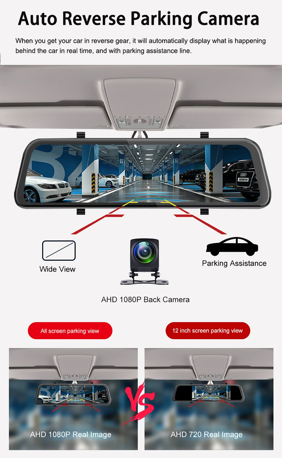 Comprar Retrovisor Monitor ANDROID con cámaras online - Asturxenon