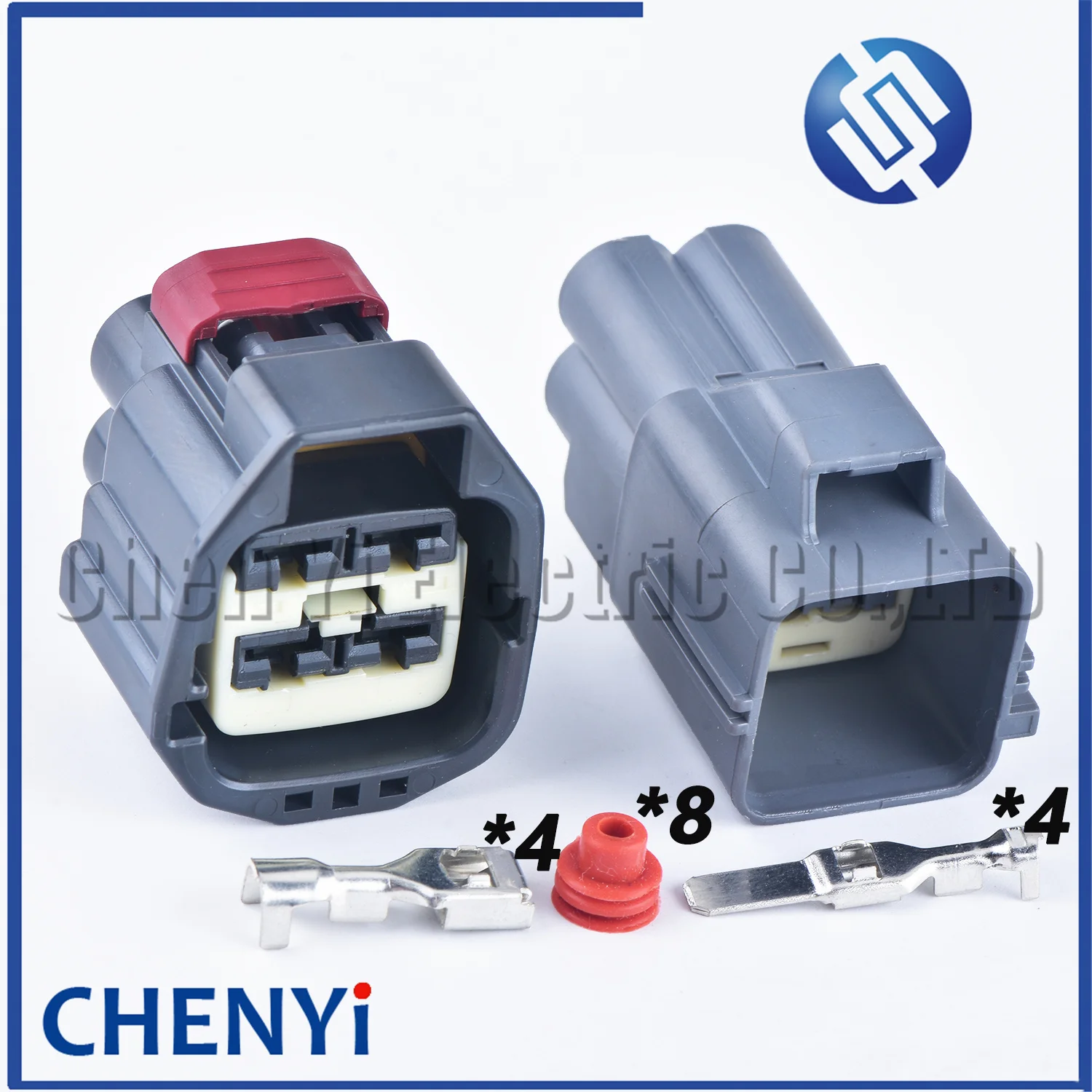 4 Pin 6.3mm Automotive Waterproof Connector Electronic fan plug 7283 ...