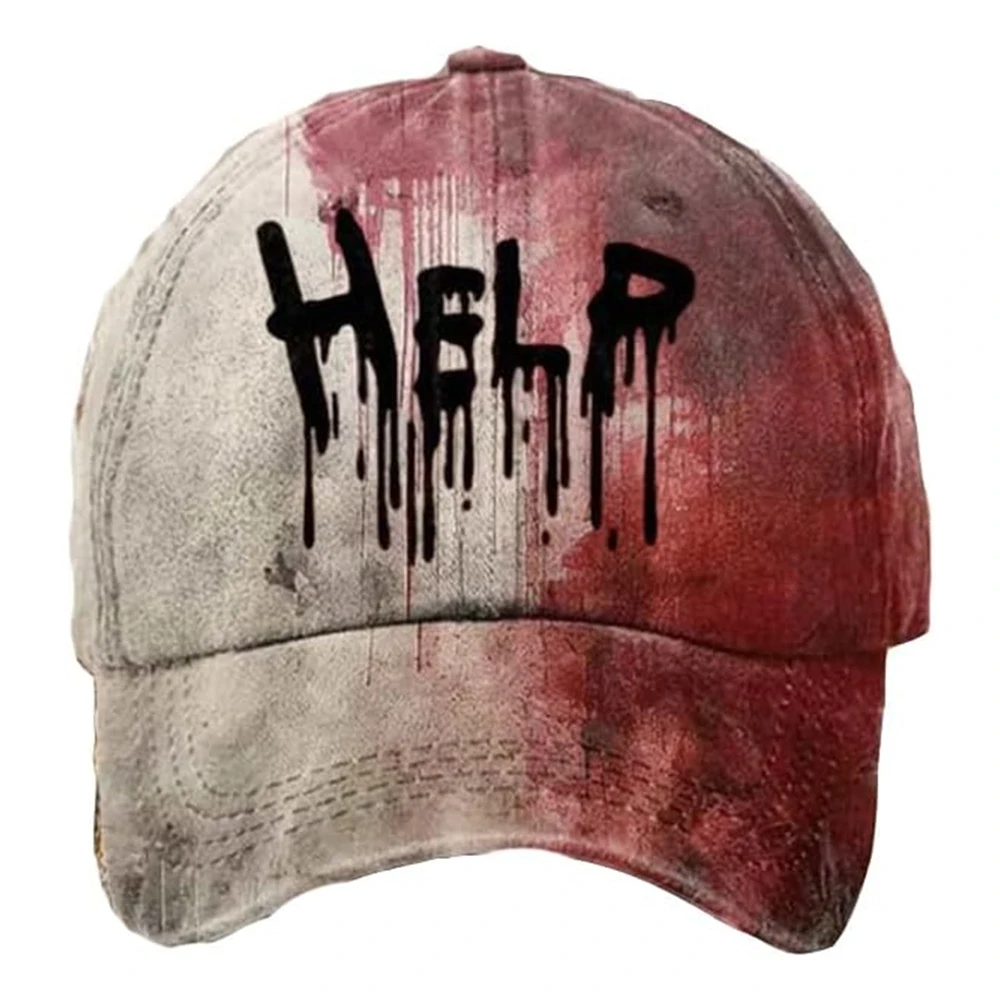 Halloween Hat DOCRELD Unisex Casual Dark Blood Stain Hat Problem Solved ...