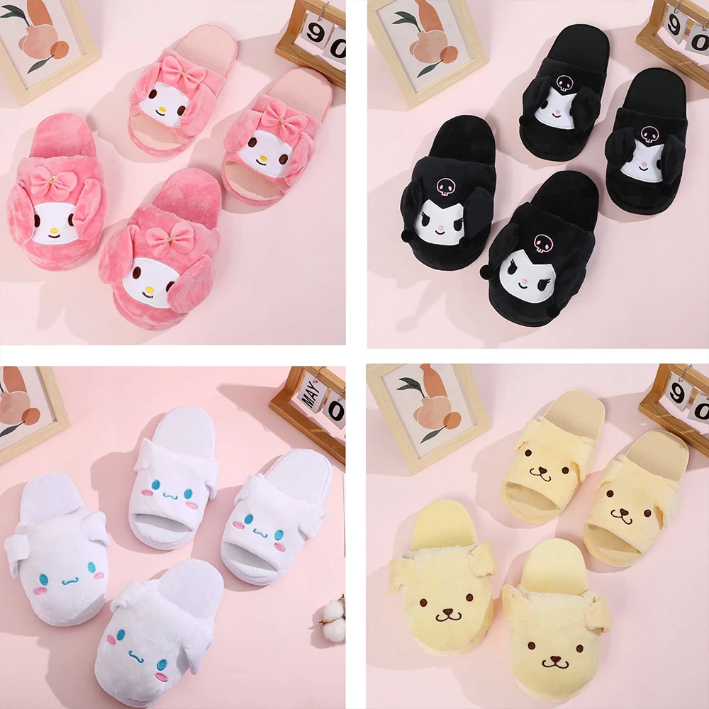 Anime-Kuromi-Slippers-Moving-Ears-Sanrioed-Kawaii-My-Melody-Cinnamoroll ...