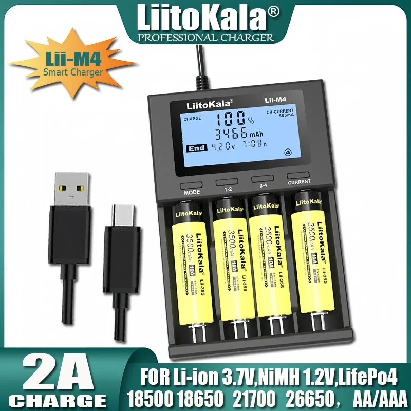 LiitoKala-Lii-M4S-Lii-M4-Lii-402-Lii-100-18650-Charger-26650-21700 ...