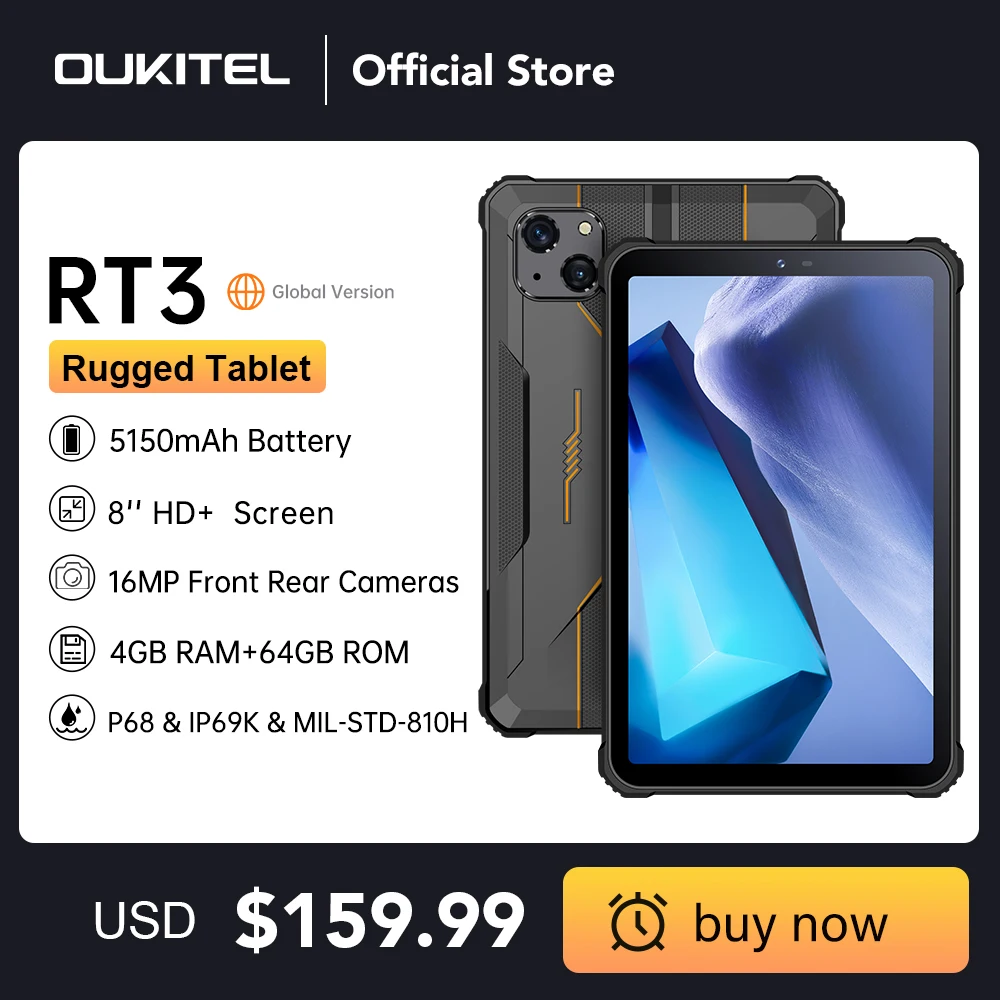[world Premiere] Oukitel Rt3 Rugged Tablet 8"hd+ - Tablets - AliExpress