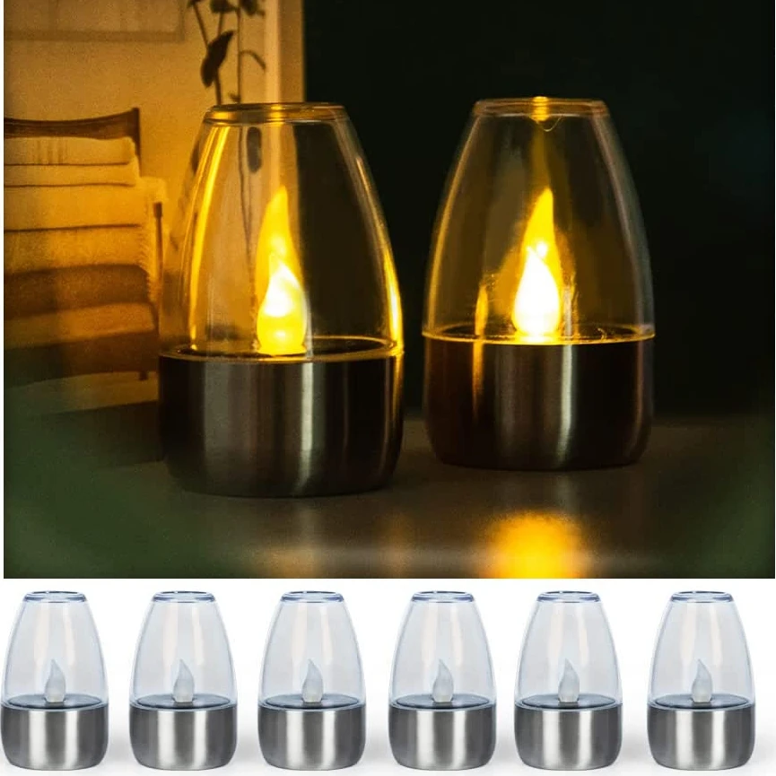 Solar-Candle-Lights-LED-Tea-Light-Candles-Outdoor-Waterproof-Garden ...