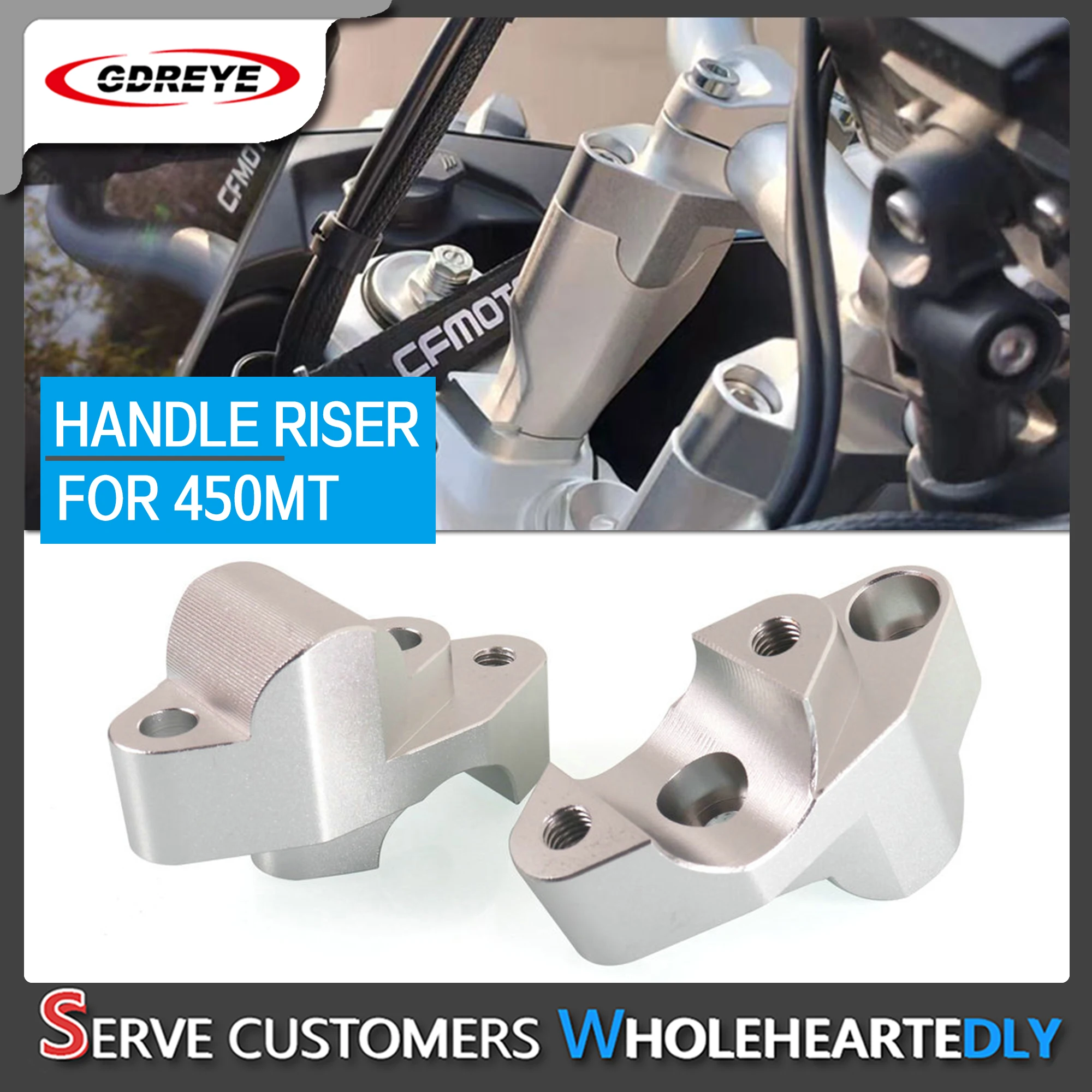 450MT-Motorcycle-Handlebar-Riser-Mount-Clamp-Extend-Adapte-FOR-CFMOTO ...