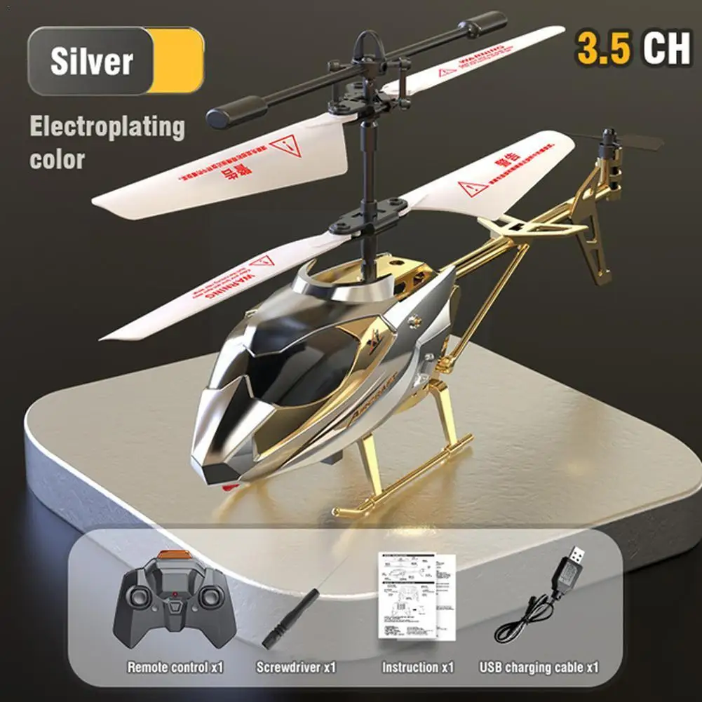 Silver Flying Helicopter Toys
