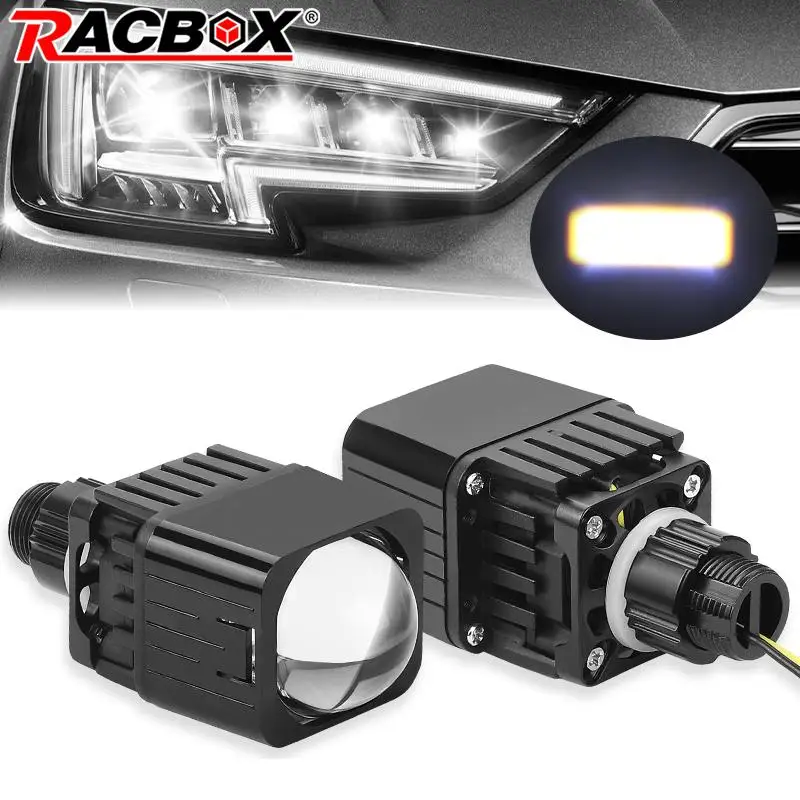 1-5-inch-High-Beam-Projector-Matrix-LED-Lens-Spotlight-Headlight-White ...