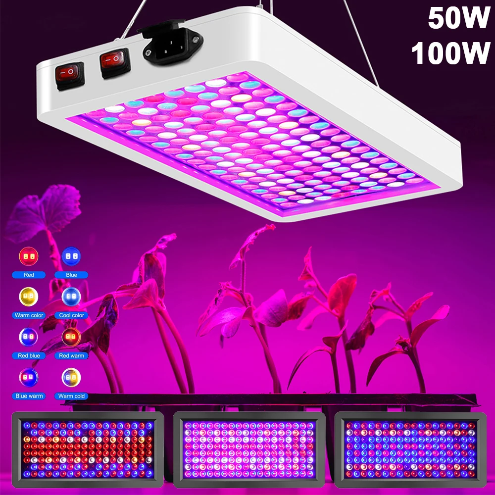 50W-100W-LED-Grow-Light-Full-Spectrum-Phytolamp-for-Plants-Greenhouse ...