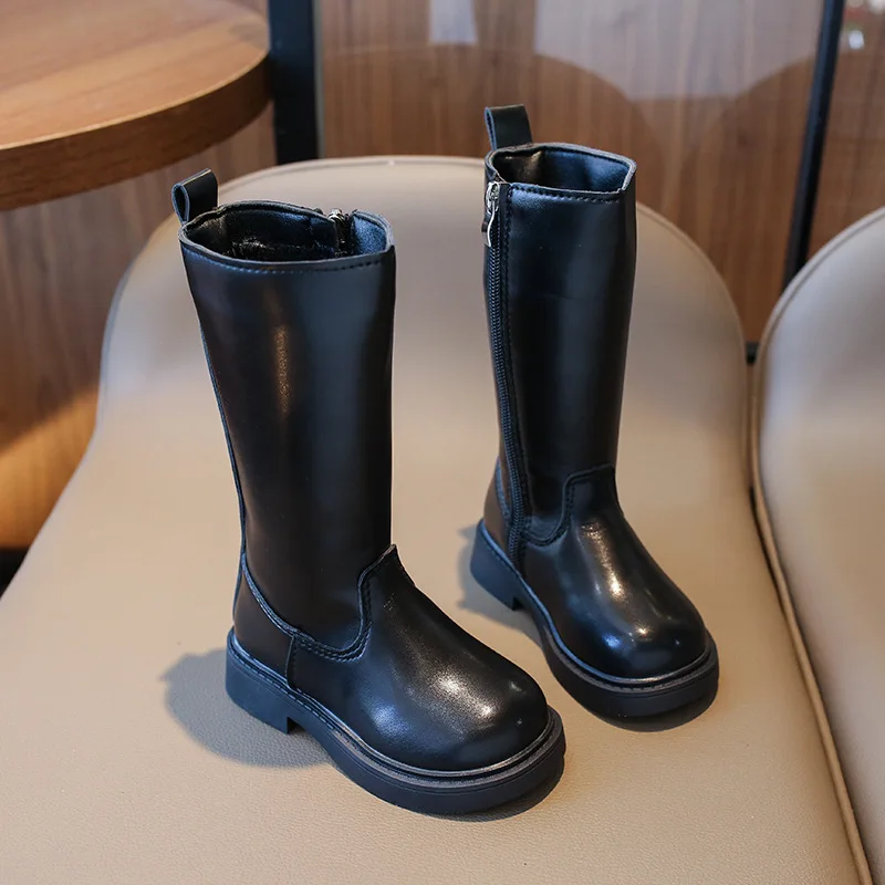 Children High Boots Autumn Winter Baby Warm Long Boots Inside With ...