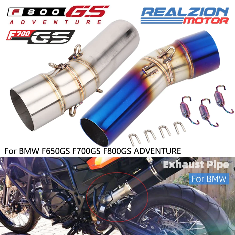 REALZION-F700GS-F800GS-ADV-Exhaust-Pipe-Middle-Pipe-Motorcycle-Slip-On ...