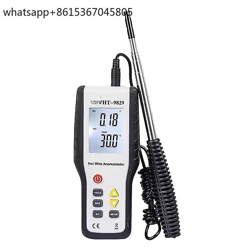 HT-9829 High Precision Thermal Anemometer Handheld Air Temperature and ...