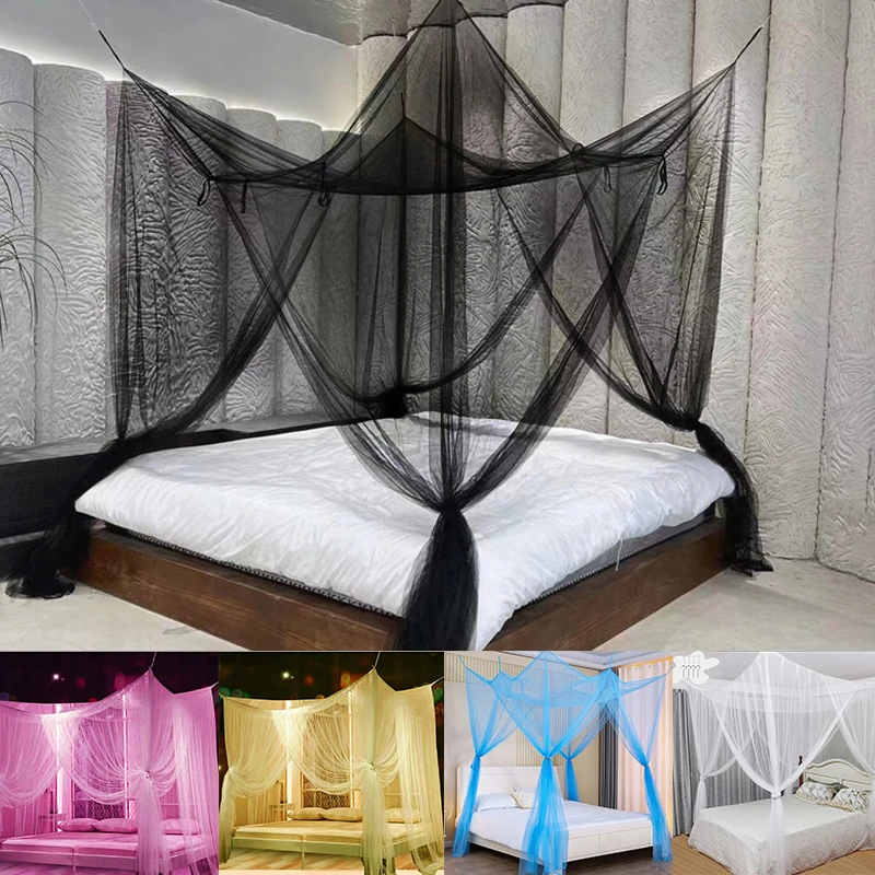 Mosquito-Net-Cotton-Outdoor-Camping-Mosquito-Canopy-Net-4-Doors-Bedroom ...