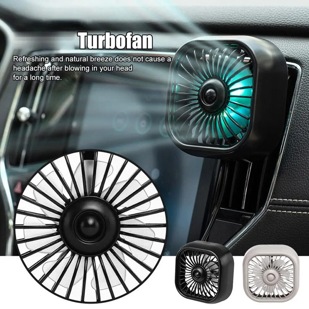 Mini-Electric-Car-Fan-USB-Charging-Car-Air-Outlet-Fan-Seven-Turbo-Fan ...