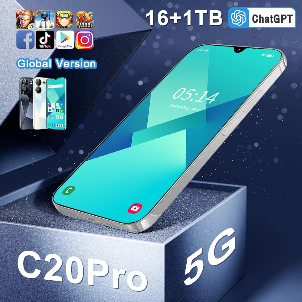 Smartphone-Global-Gaming-C20-Pro-Telem-veis-5G-16GB-1TB-8000mAh-HD ...