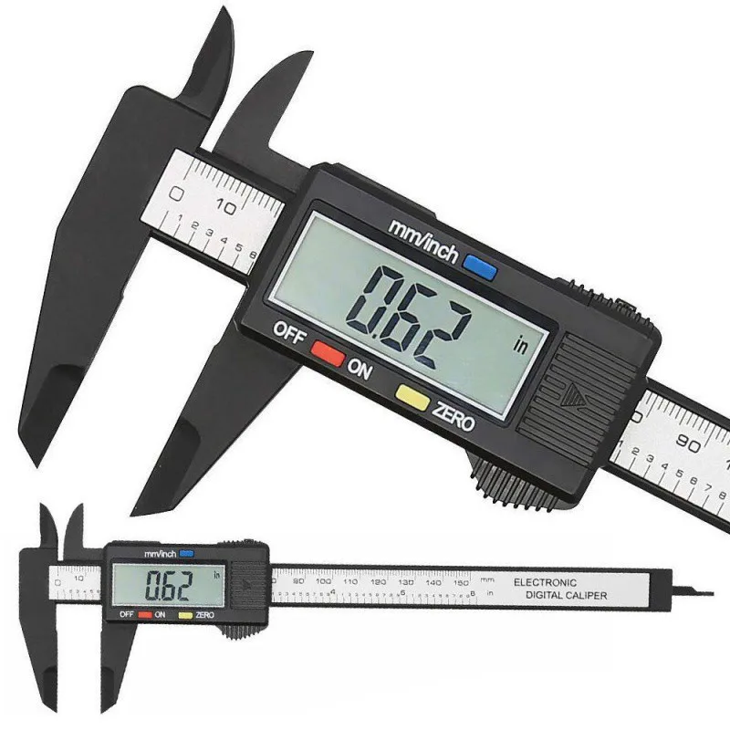 150mm 100mm Electronic Digital Caliper Carbon Fiber Dial Vernier ...