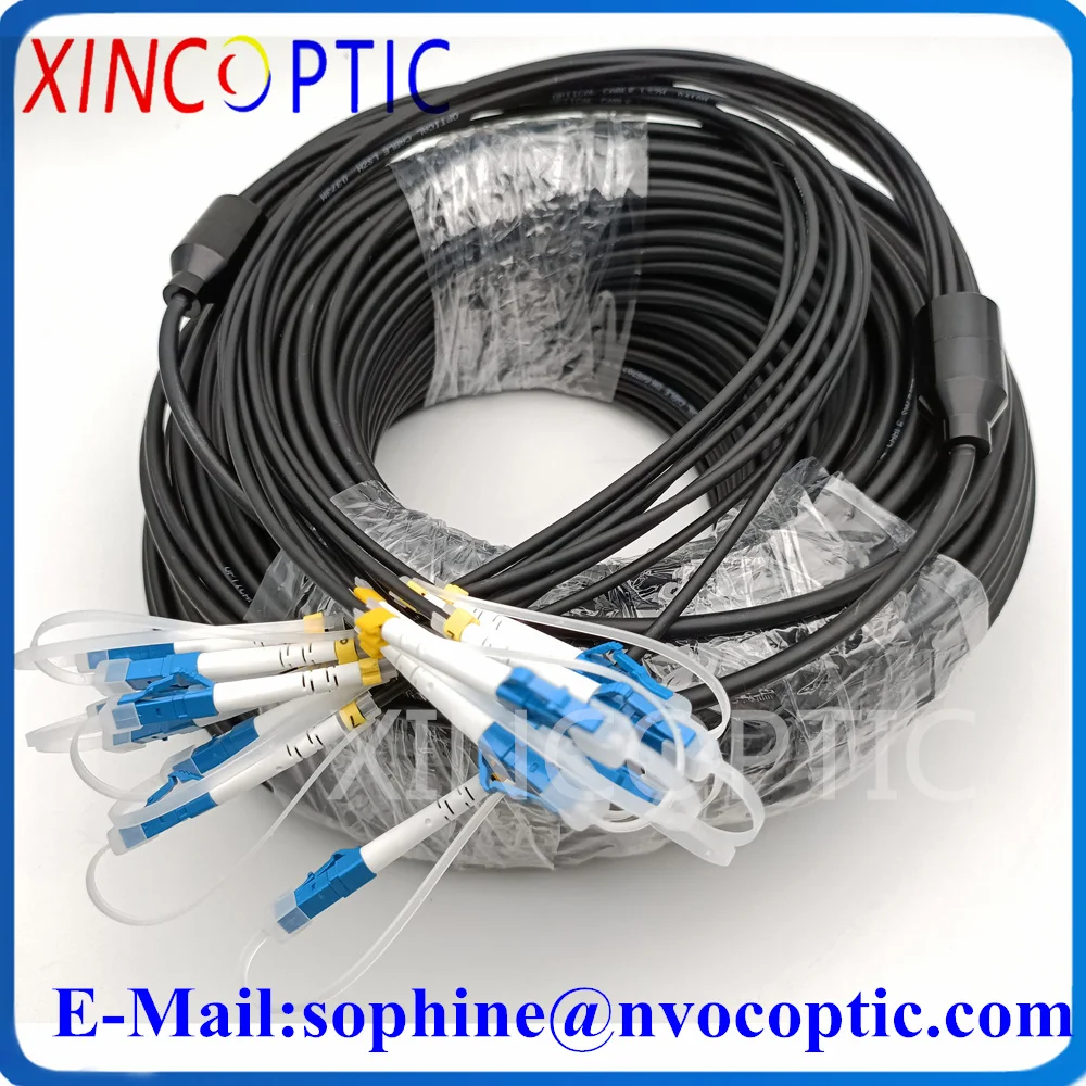 100Meters 8Cores Single Mode Armored Patch Cord 8C 100M SM G652D LSZH ...