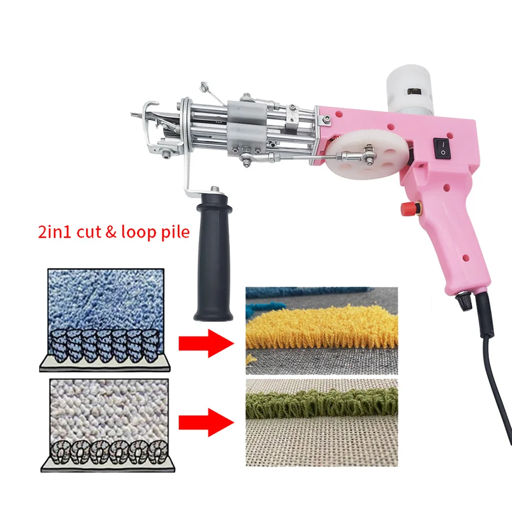 Tufting Gun 2 in 1 Cut Pile Loop Pile Rug Gun Machine Starter Kit Rug ...