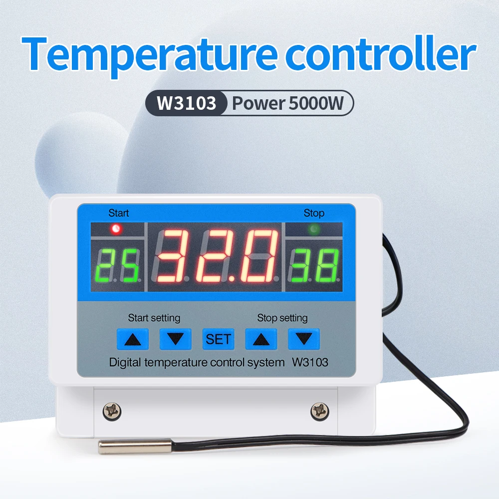 XH-W3103 Digital Temperature Controller 5000W High Power Thermostat ...