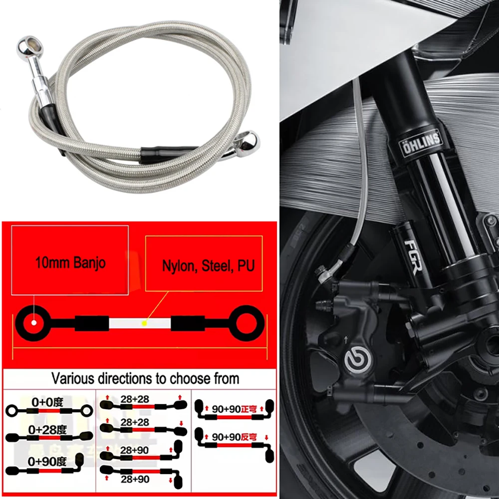 100mm-5000mm-Motorcycle-Braided-Steel-Hydraulic-Brake-Clutch-Oil-Hose ...