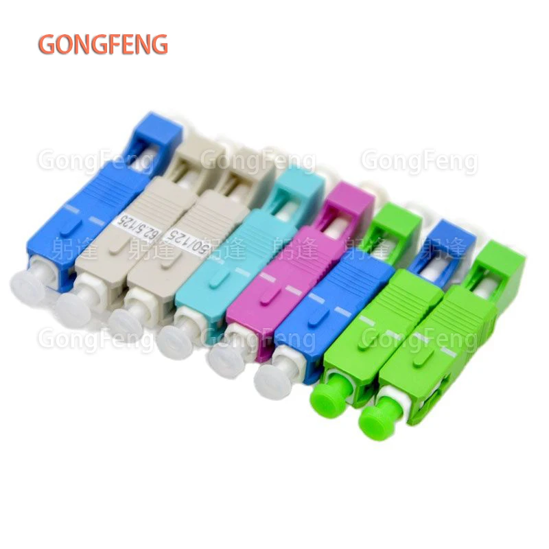 1PCS Optical Fiber Adapter Connector LC Female-SC Male Fiber Single Mode/Multimode OM3 OM4 ...