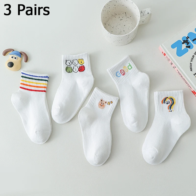 3-pairs-of-children-s-socks-for-boys-girls-Summer-sports-medium-length ...
